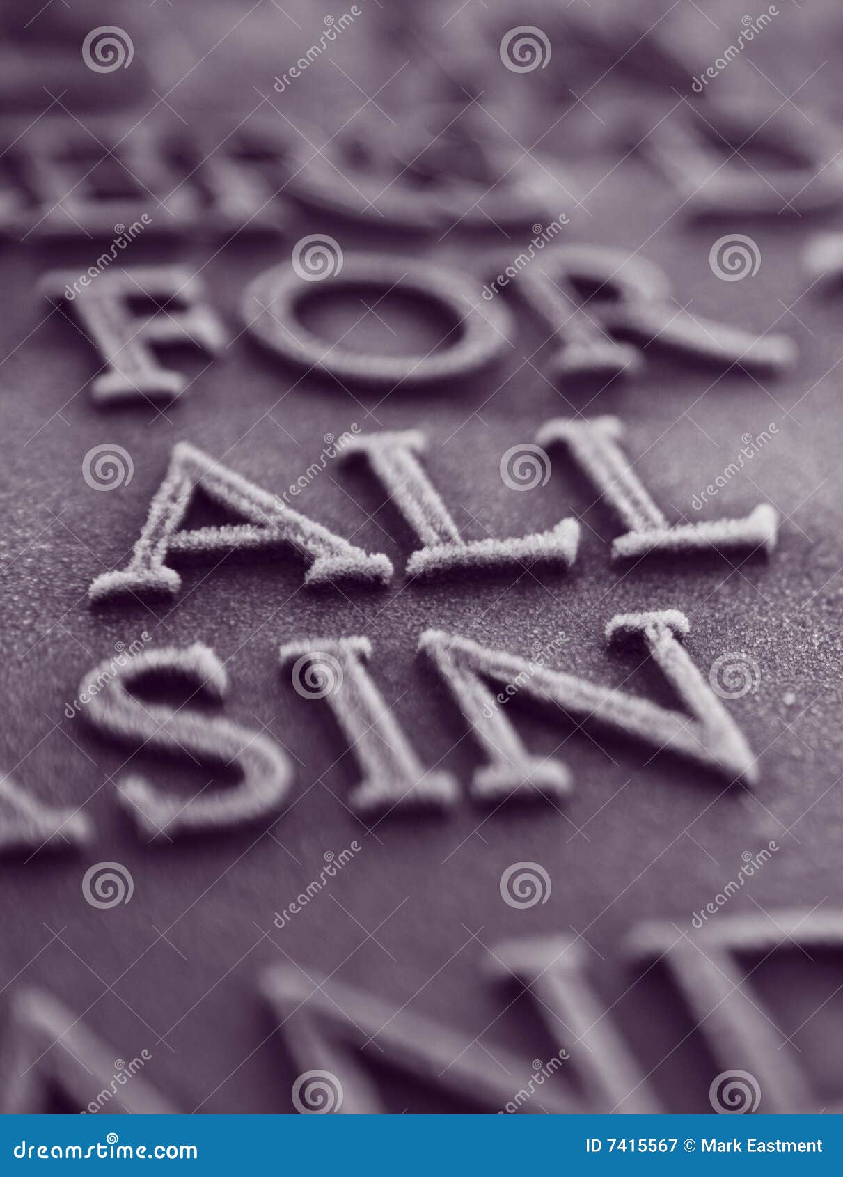 For All Sin stock image. Image of bristol, letter, religion - 7415567