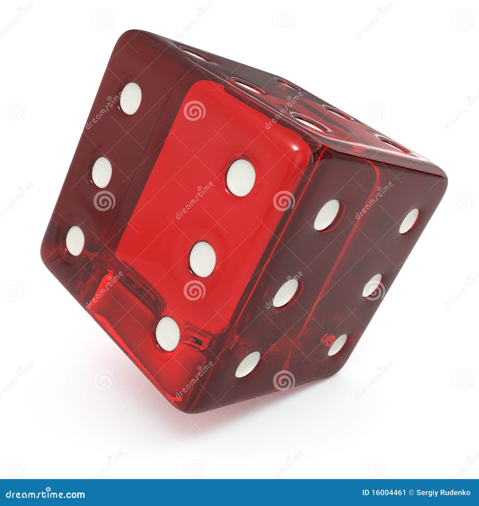 All Six Red Dice Isolated on White Stock Illustration - Illustration of ...