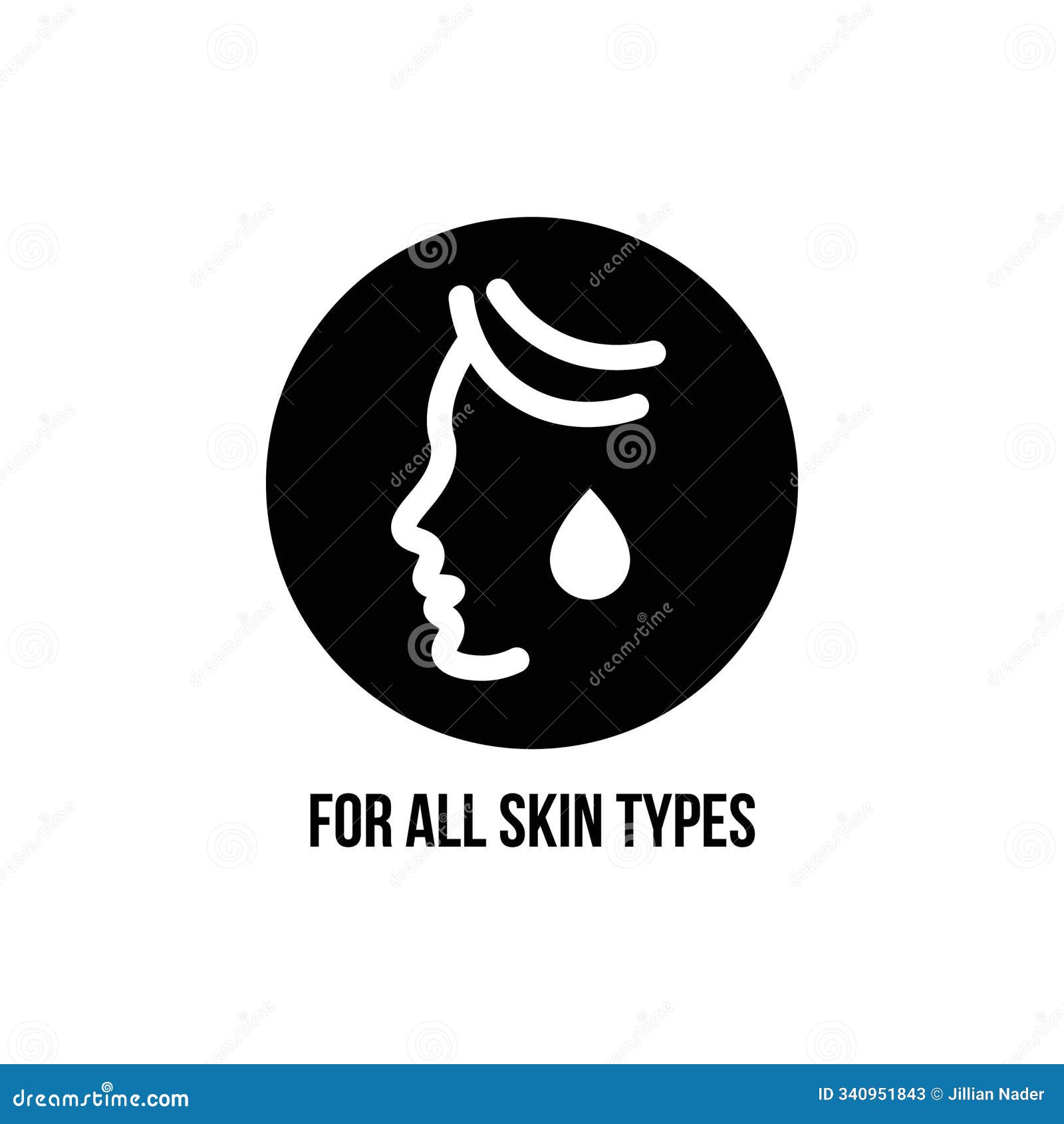 For All Skin Types Icon Web Design in Vector Stock Vector ...