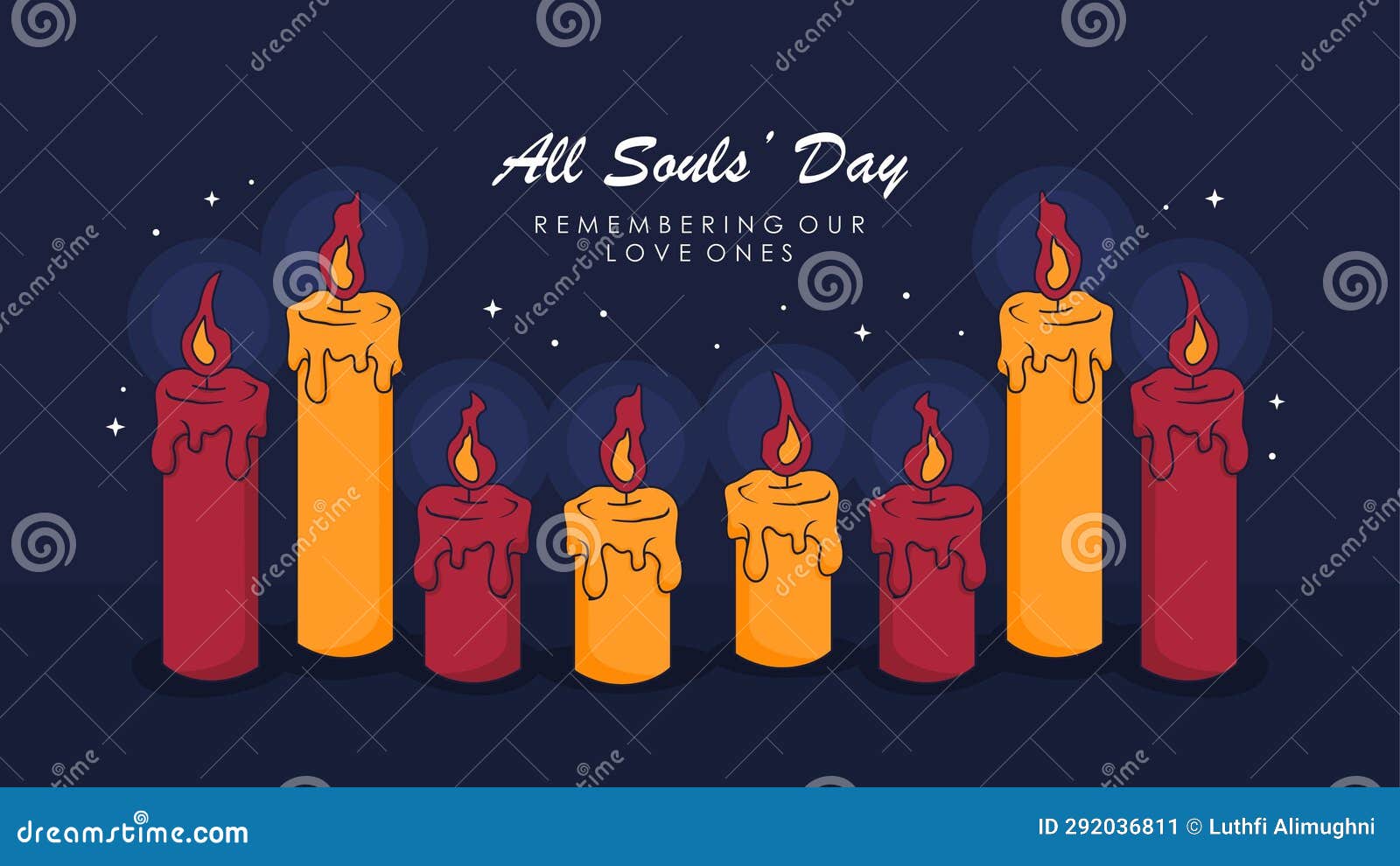 All Souls Day Banner Template Vector Stock Vector - Illustration of ...