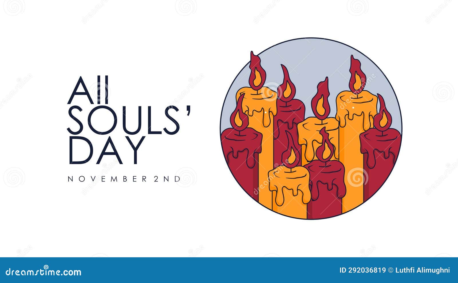 All Souls Day Banner Template Vector Horizontal Stock Vector ...