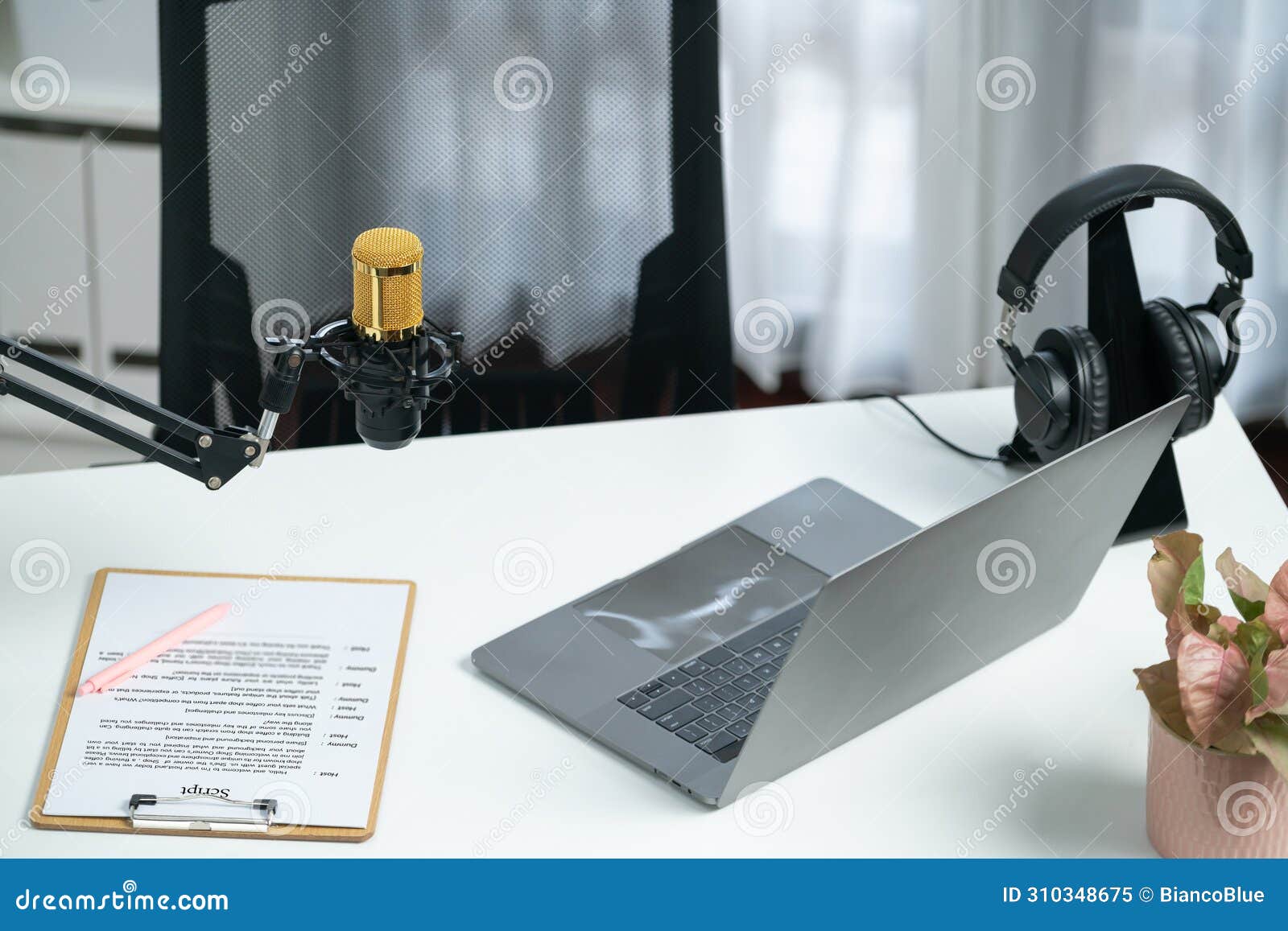 All Stuff Sets of Live Streaming Standing by for Host Chanel on Desk ...