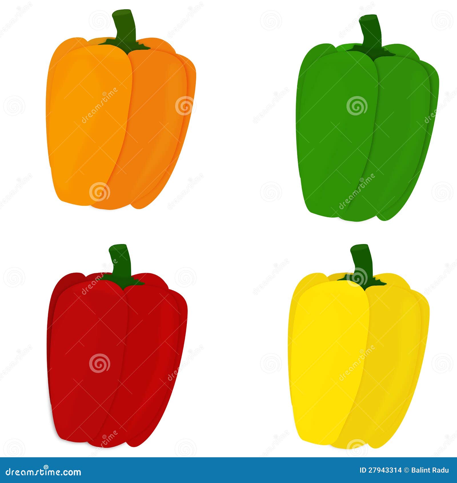 All sweet pepper colors stock vector. Illustration of shiny - 27943314