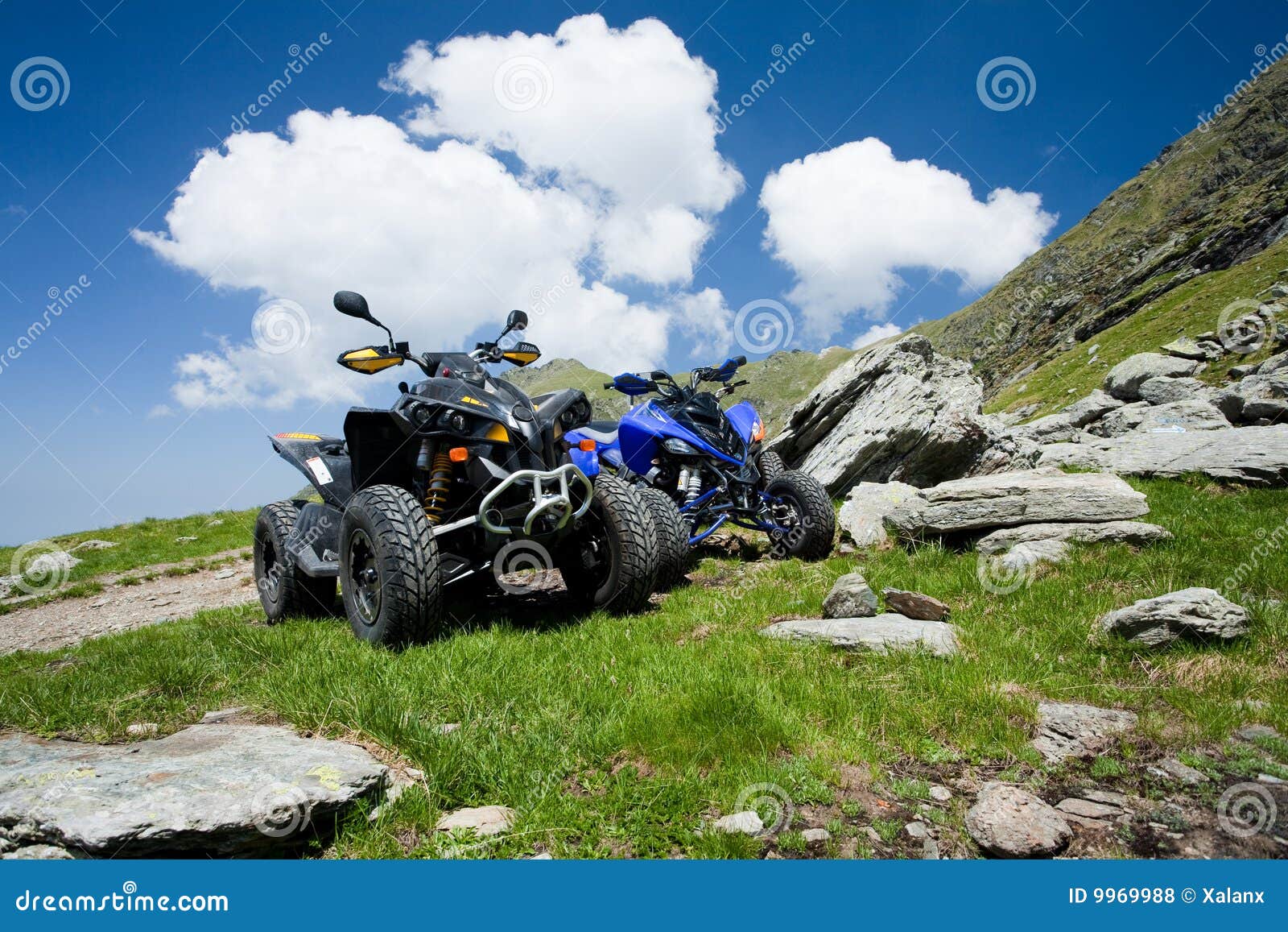 All Terrain Vehicles Offroad on Mountain Stock Photo - Image of power ...