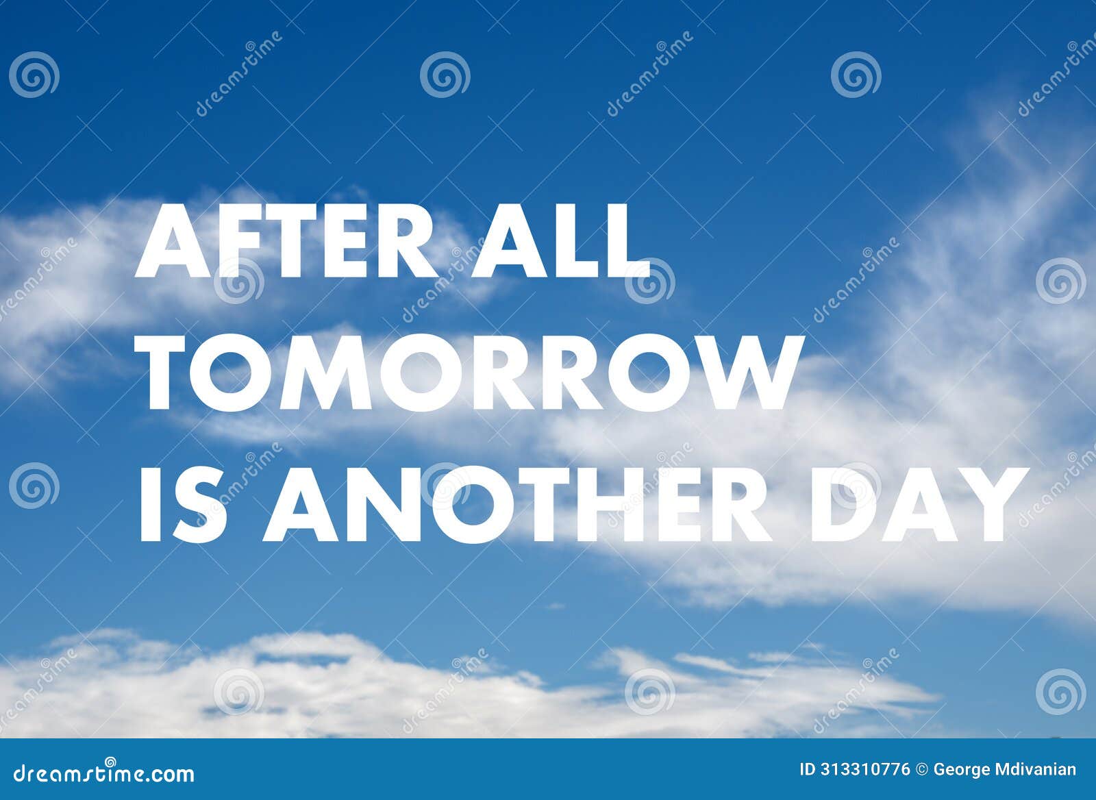 After All Tomorrow is Another Day Stock Illustration - Illustration of ...