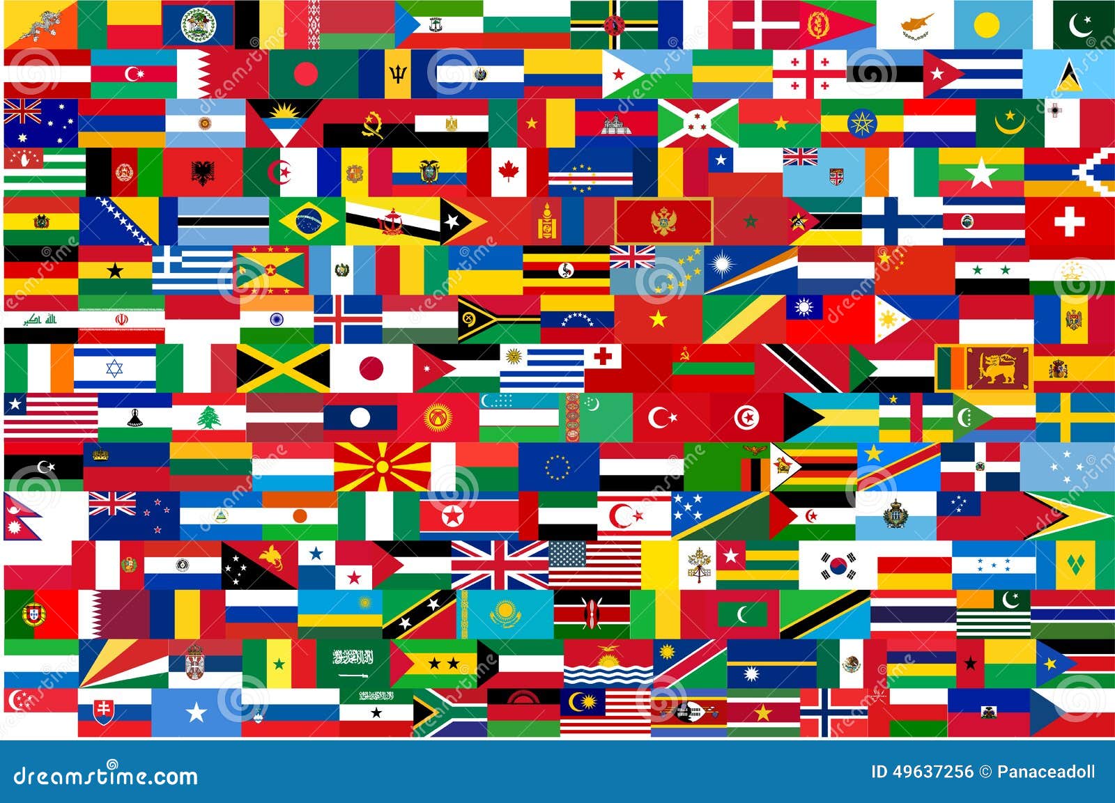 All Vector Flags of All Countries in One Stock Vector - Illustration of ...