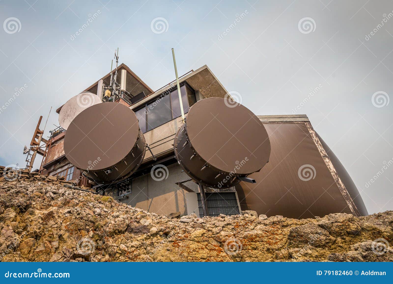 All weather radio antennas stock photo. Image of cables - 79182460