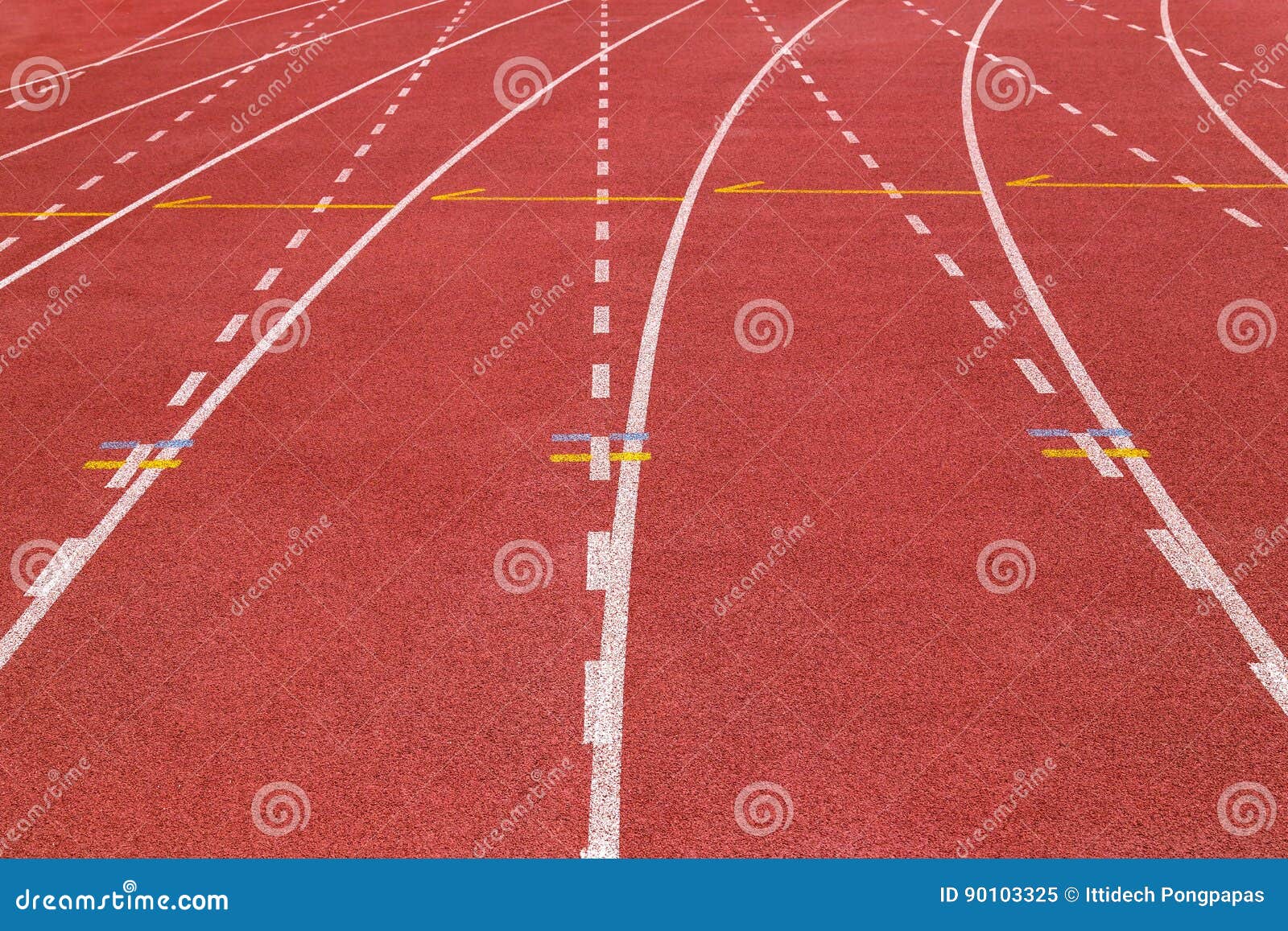 All Weather Running Track, Rubberized Artificial Surface Stock Image ...
