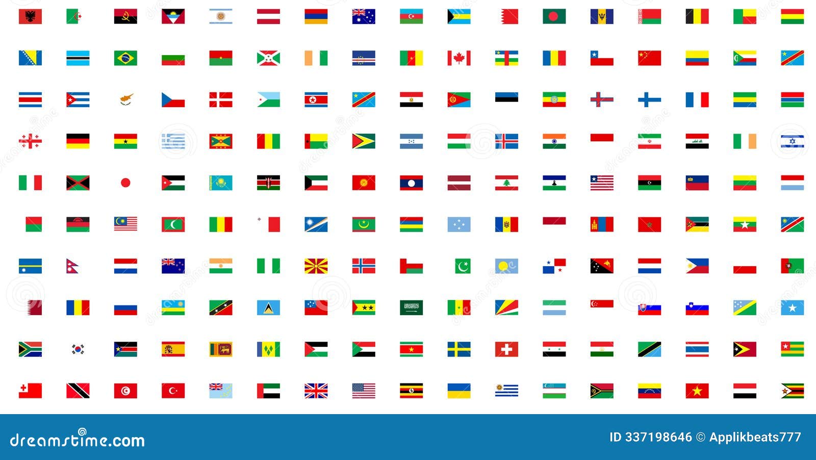 All World Flags - Vector Set of Rectangular Icons. Flags of All ...