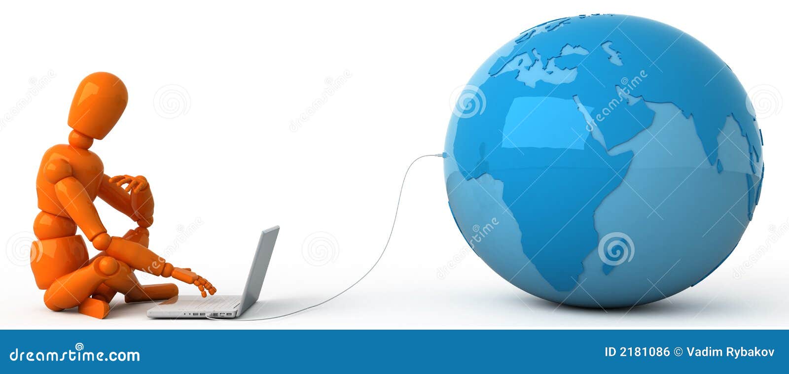 All world in your laptop stock illustration. Illustration of connection ...
