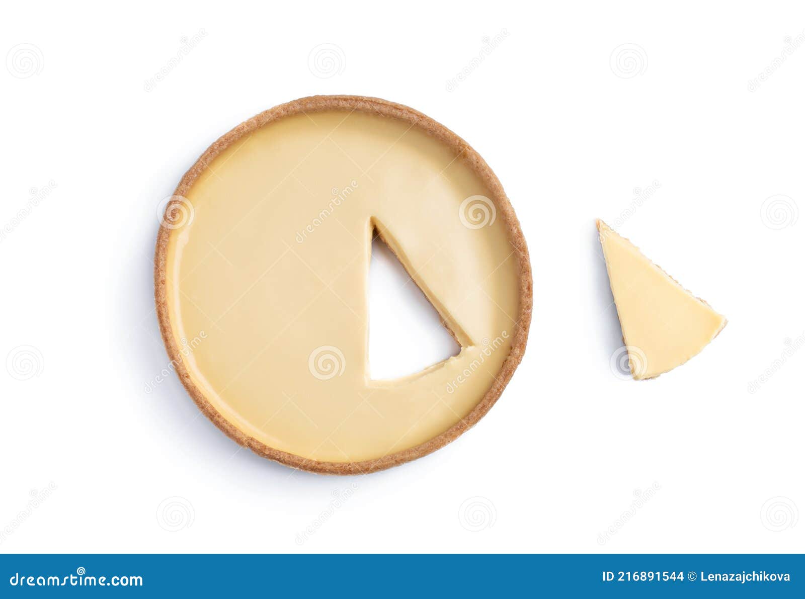 All Wrong Cake Cutting Concept Showing Piece Missing in the Middle. Top ...