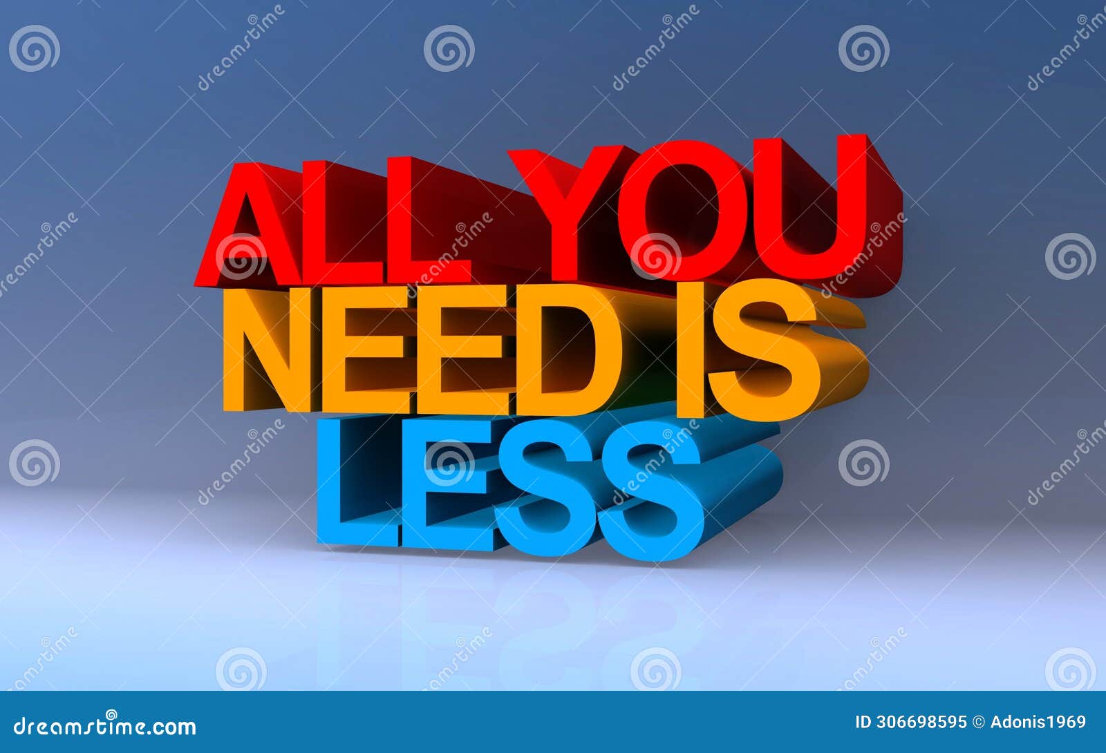 All You Need is less on Blue Stock Illustration - Illustration of ...