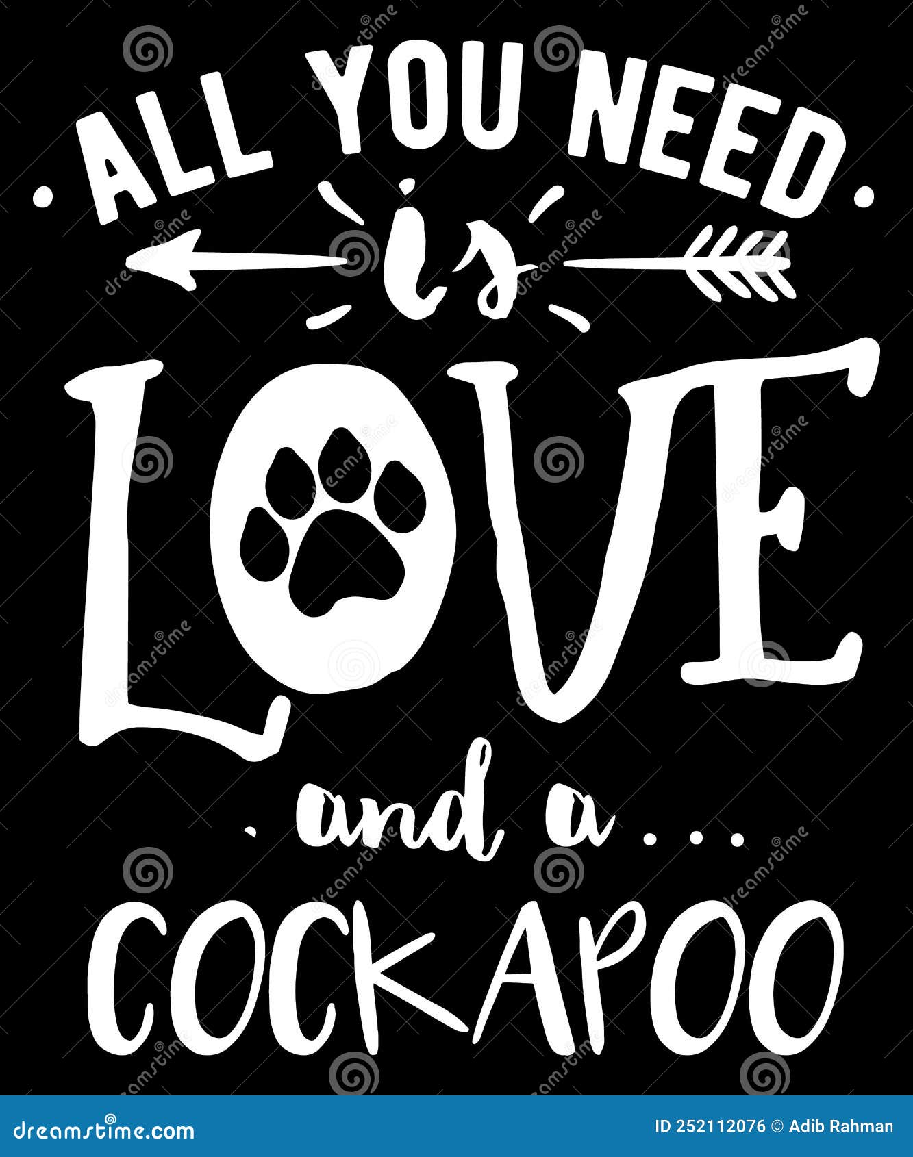 I Love My Cockapoo Silhouette Vector Illustration | CartoonDealer.com ...