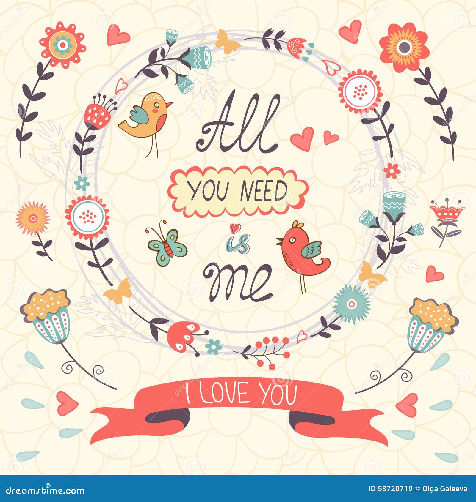 All You Need is Me Love Concept Stock Vector - Illustration of ...