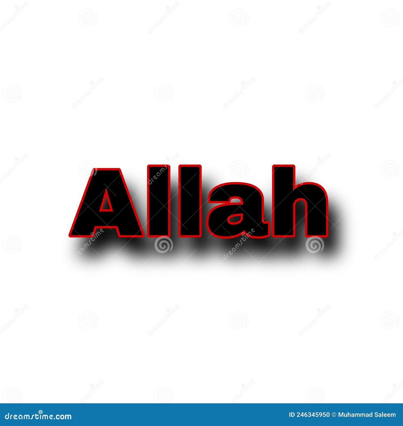 Allah Letter Isolated on White Background and Wallpaper Stock ...