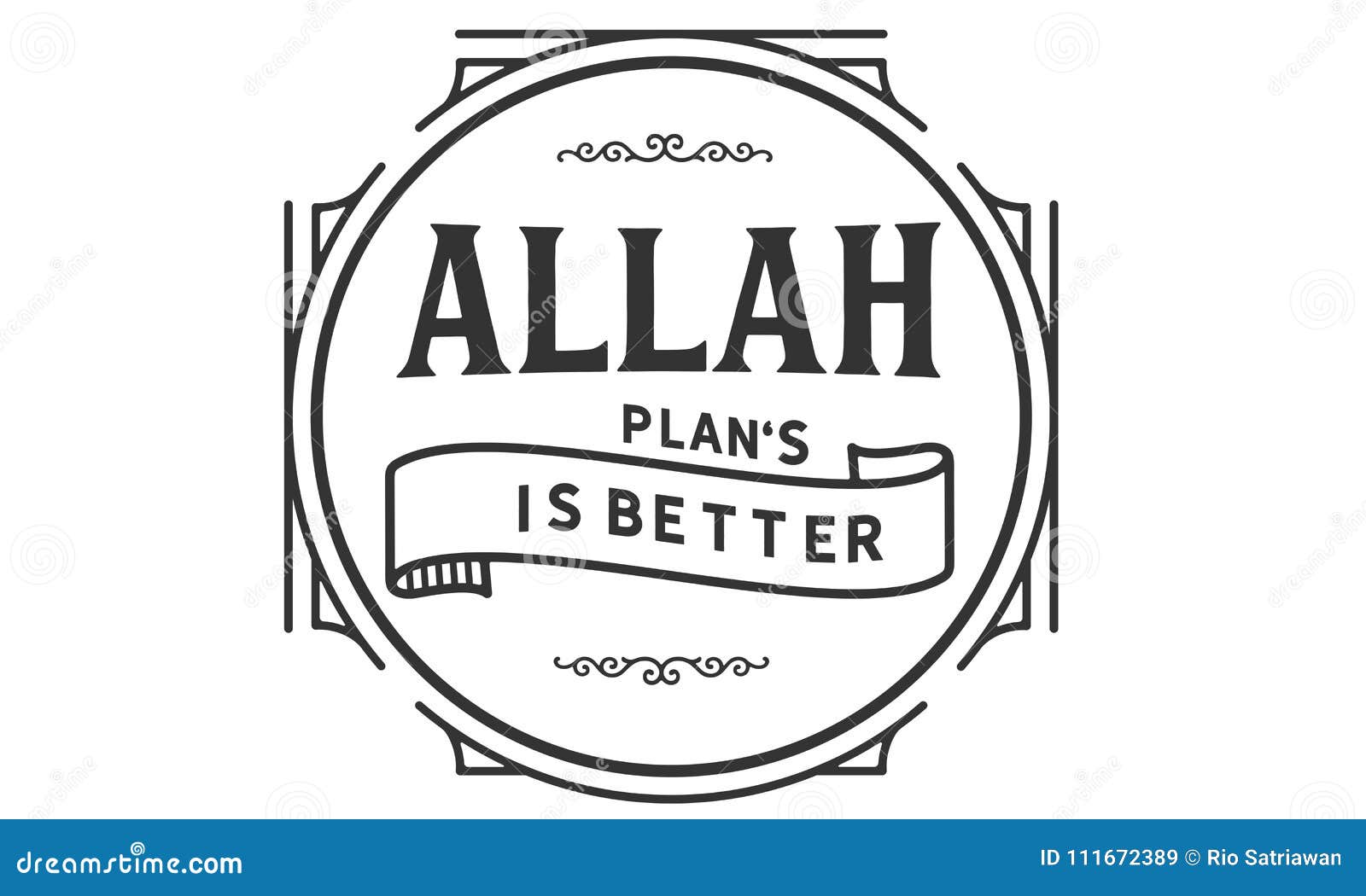 Allah Plan`s is Better Quote Stock Vector - Illustration of fitr ...