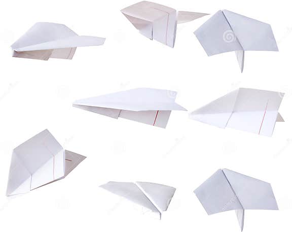 Alle Arten Papierflugzeug stockbild. Bild von papier, flug - 9369967