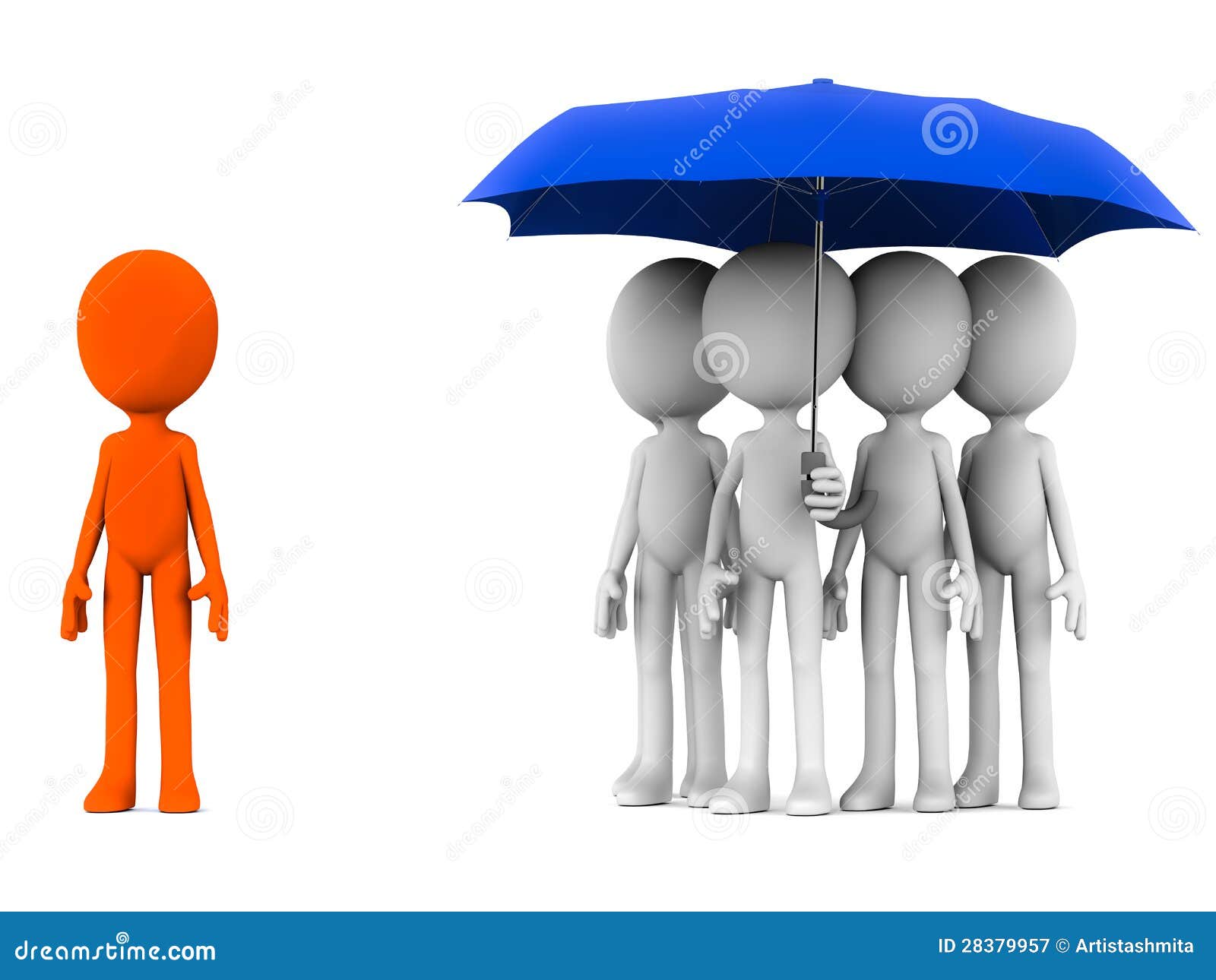 Allein stock abbildung. Illustration von beiseite, stehen - 28379957