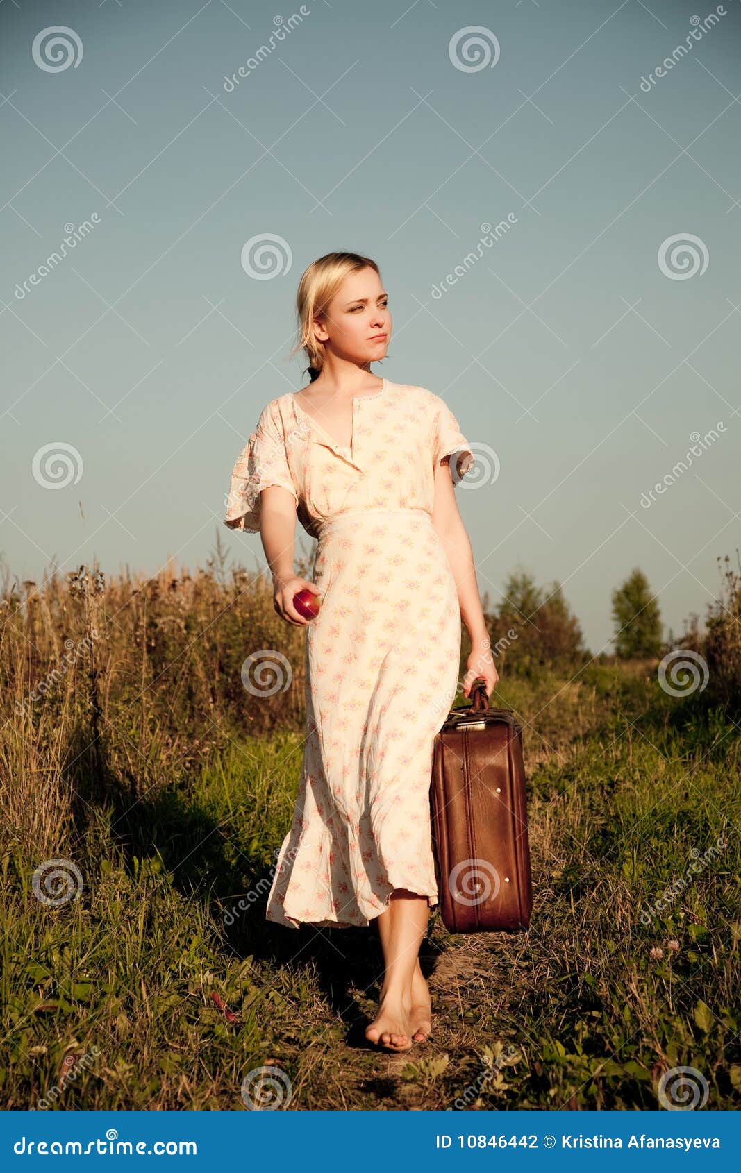 Alleine gehen stockfoto. Bild von landwirtschaftlich - 10846442