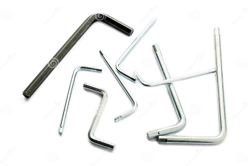 Allen key stock image. Image of hexagon, diameter, white - 81947425