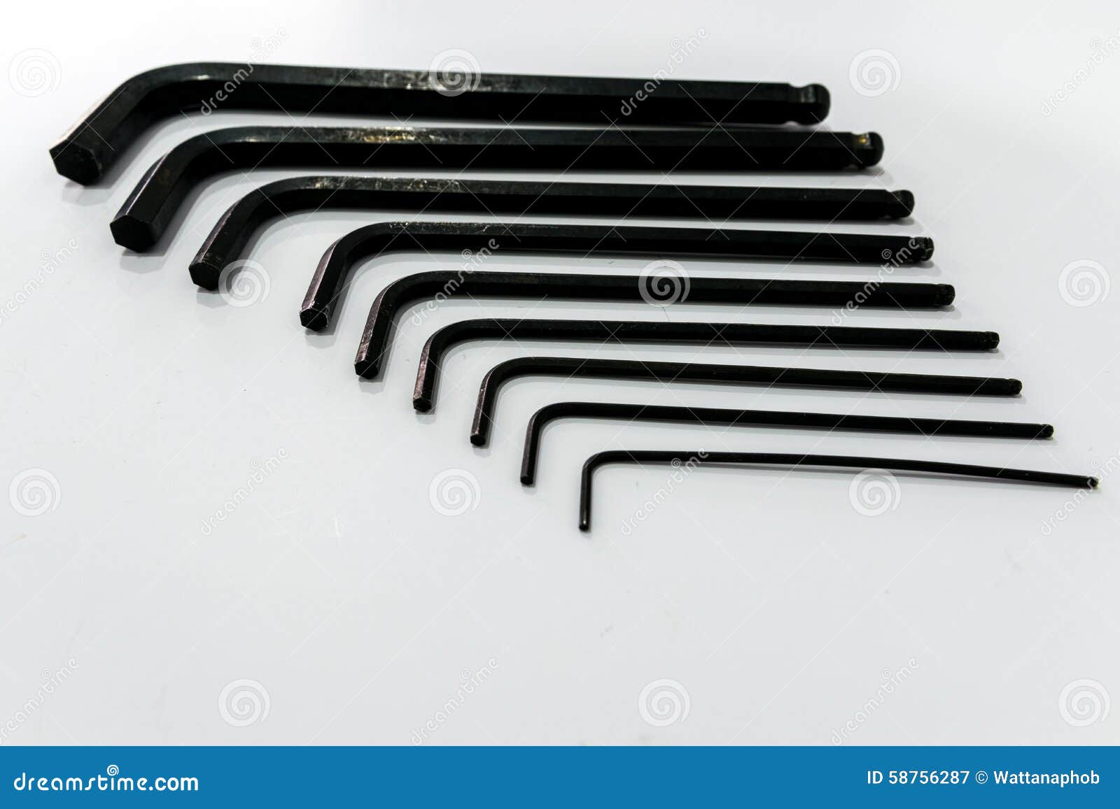 Allen key hand tools set. stock image. Image of construction - 58756287