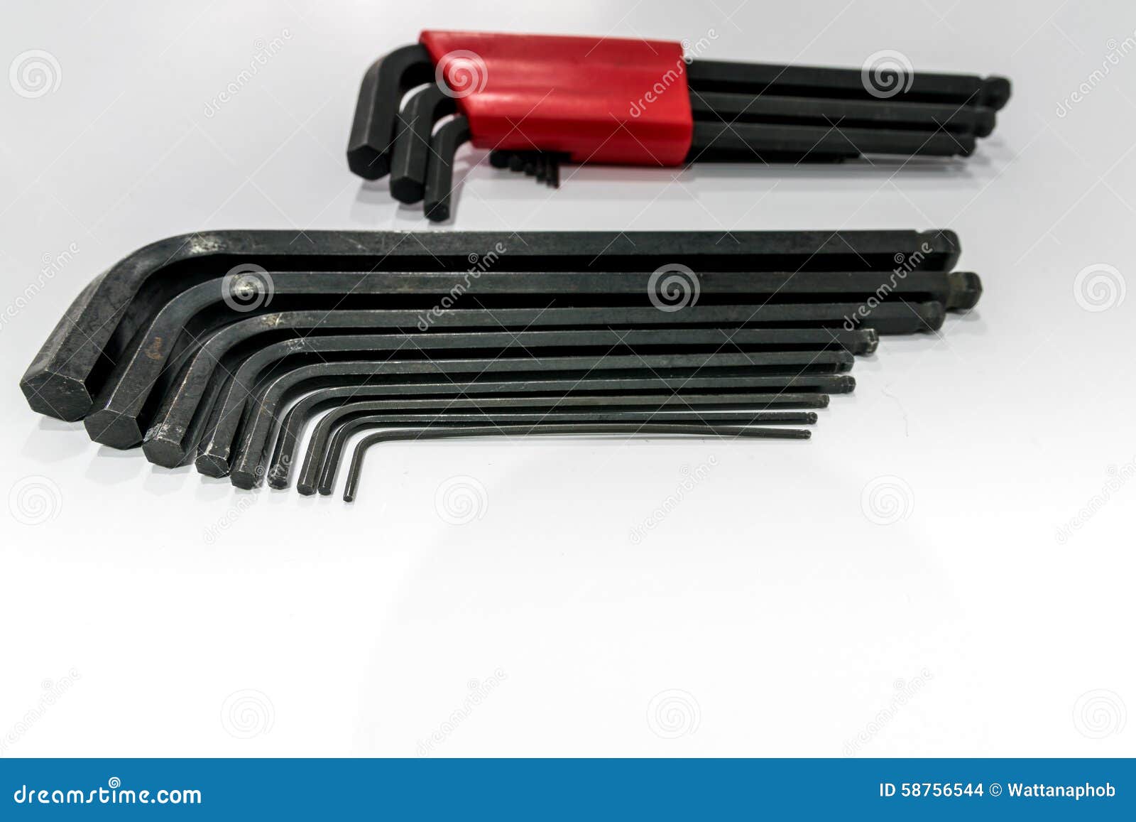 Allen key hand tools set. stock photo. Image of repair - 58756544