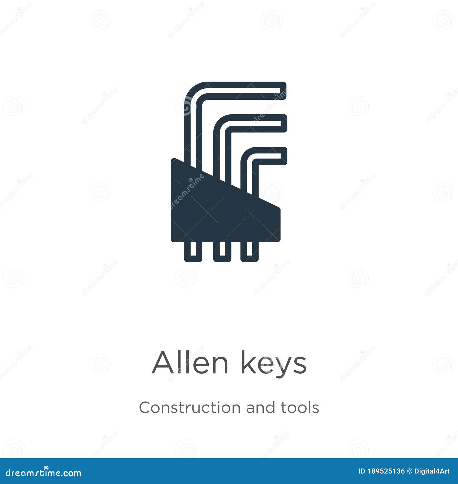 Allen Keys Icon Vector. Trendy Flat Allen Keys Icon from Construction ...