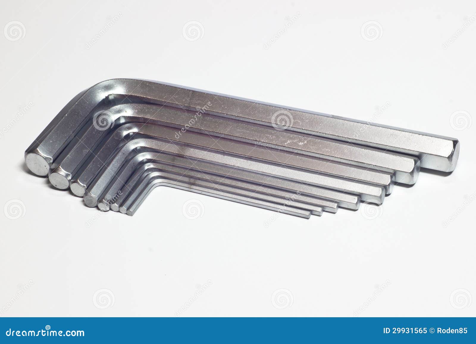 Allen key stock image. Image of white, tool, order, steel - 29931565