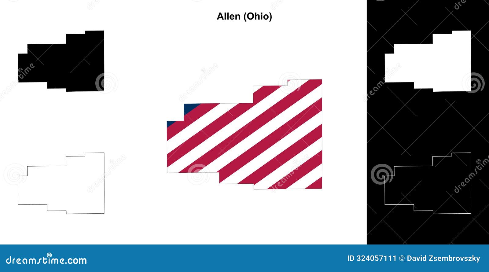 Allen Outline Map Cartoon Vector | CartoonDealer.com #323914413