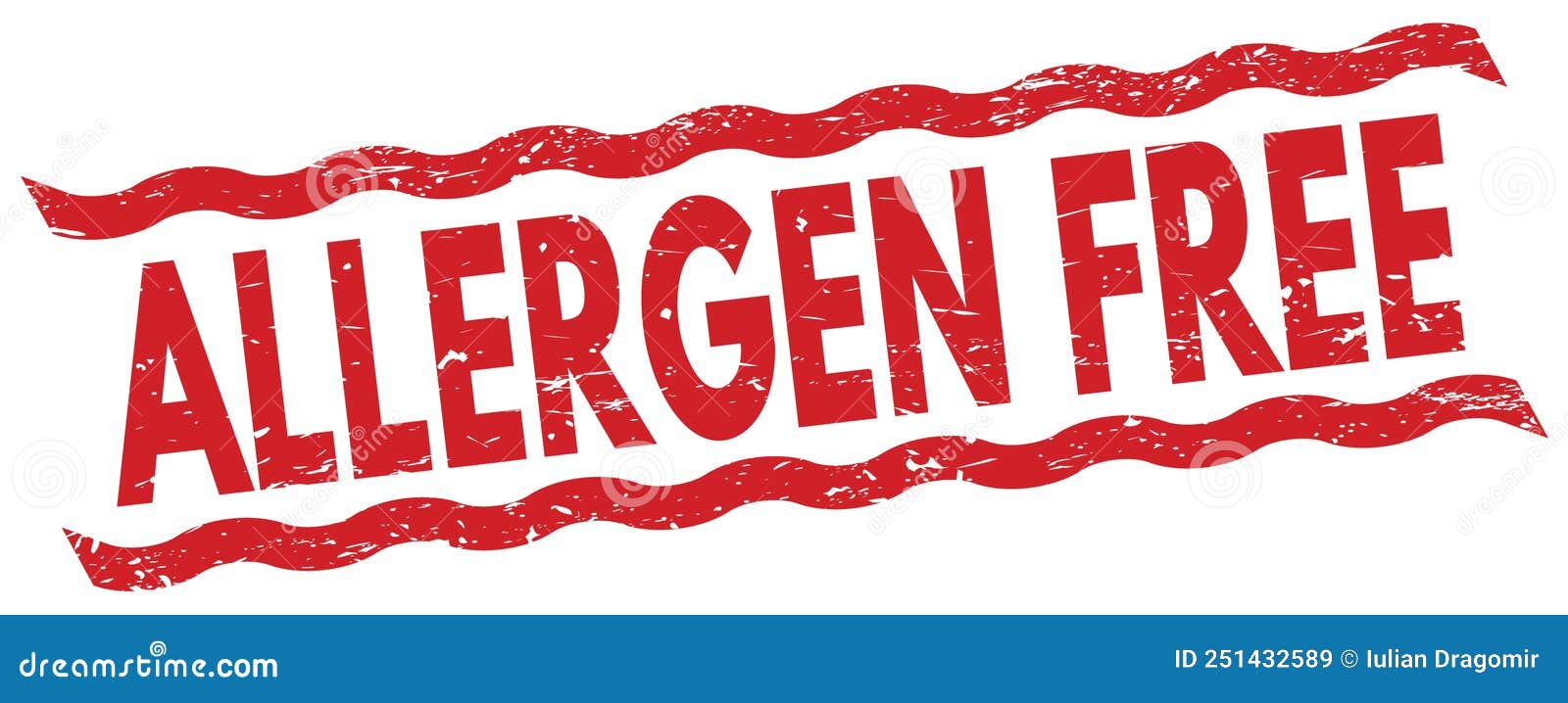 ALLERGEN FREE Text on Red Lines Stamp Sign Stock Illustration ...