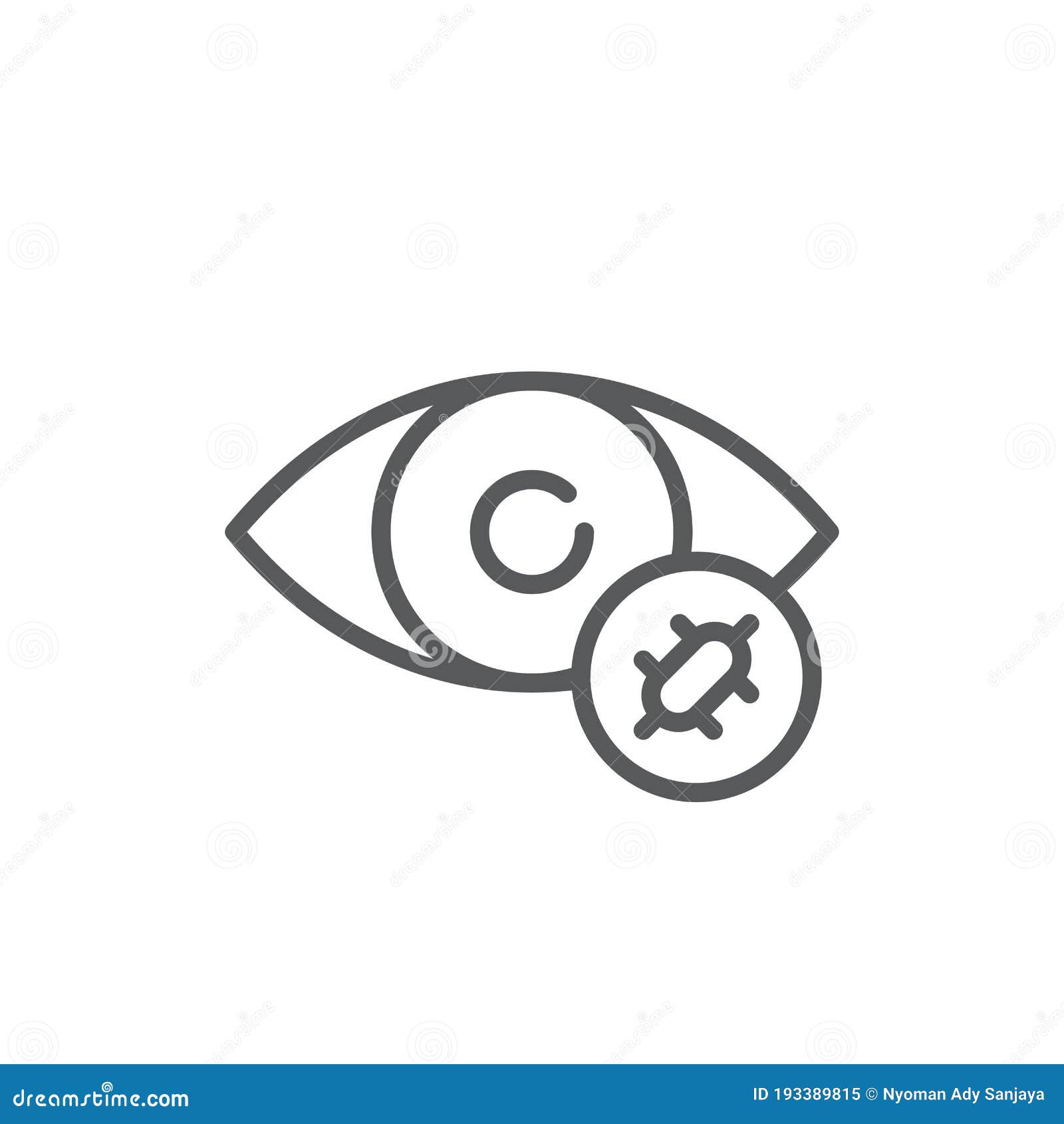 Allergic Reaction Cry Vector Icon Symbol Eye Isolated on White ...