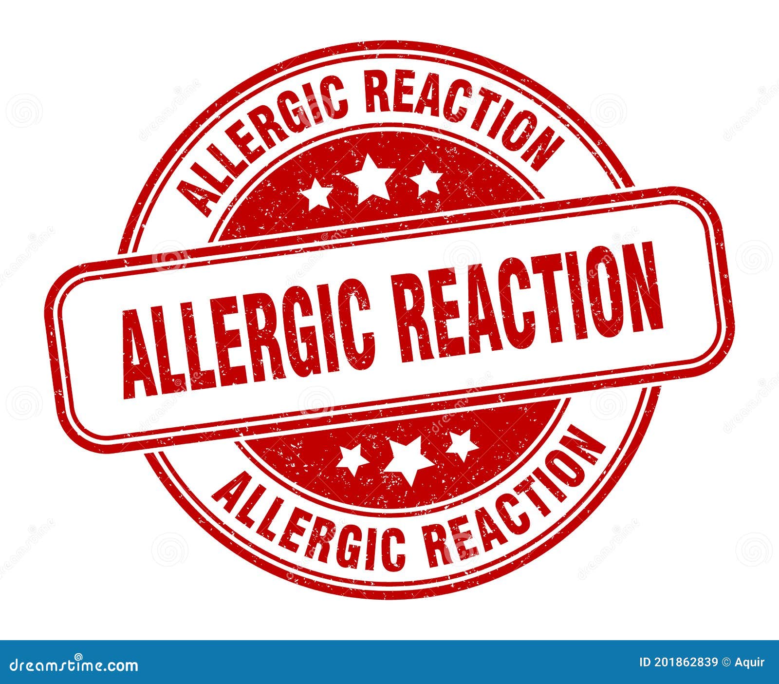 Allergic Reaction Stamp. Allergic Reaction Label. Round Grunge Sign ...