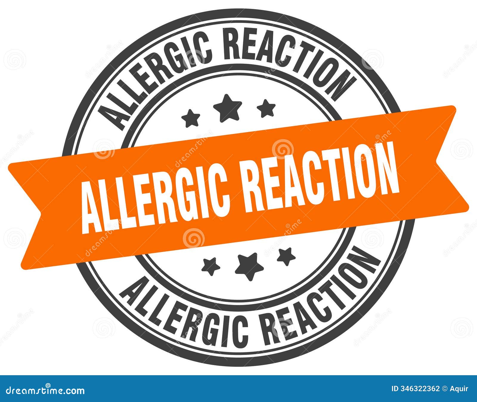 Allergic Reaction Stamp. Allergic Reaction Label on Transparent ...