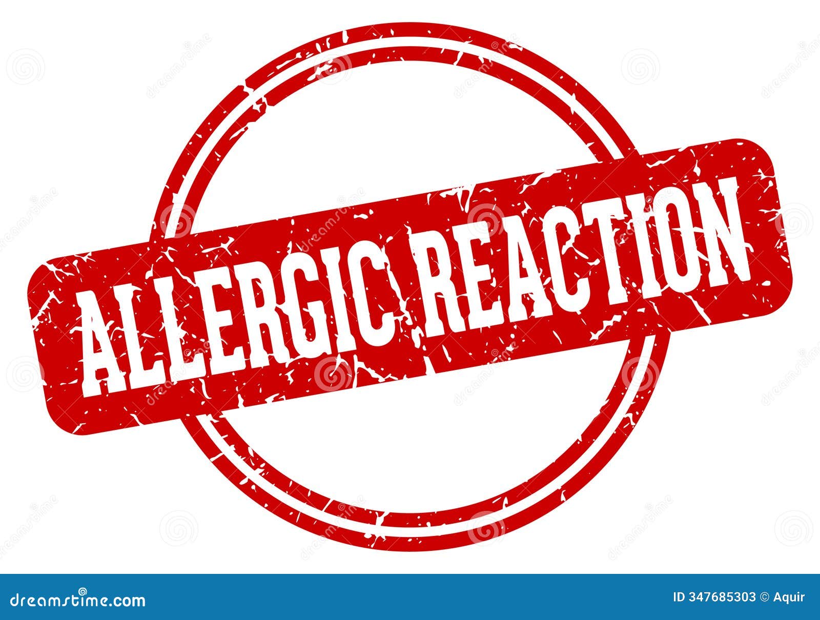 Allergic reaction stamp stock vector. Illustration of vintage - 347685303