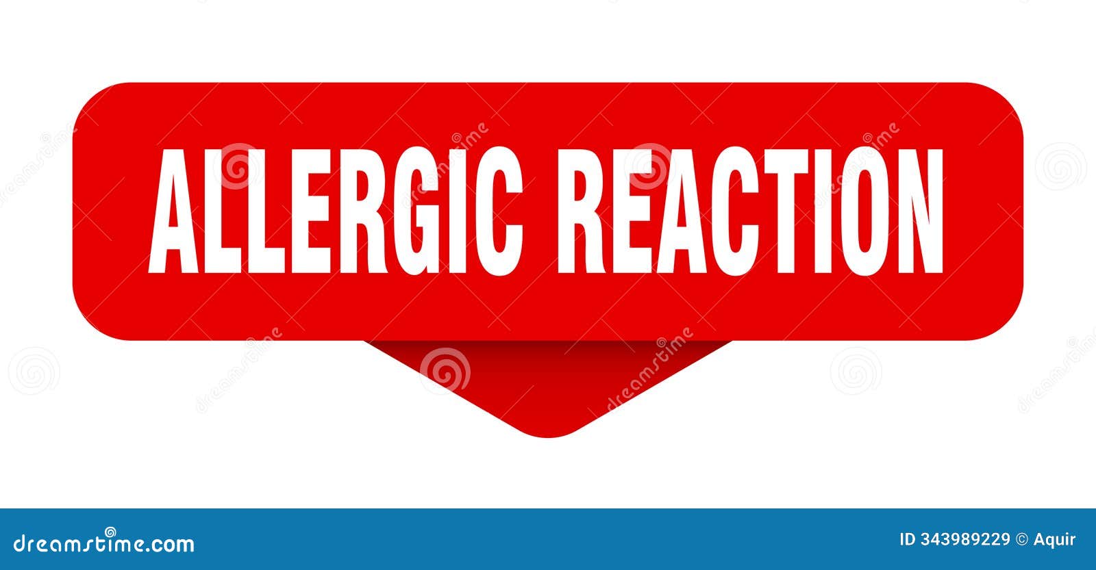 Allergic Reaction Sticker. Allergic Reaction Sign on Transparent ...