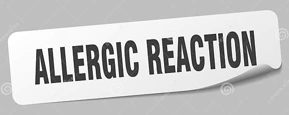 Allergic Reaction Sticker. Allergic Reaction Label Stock Vector ...