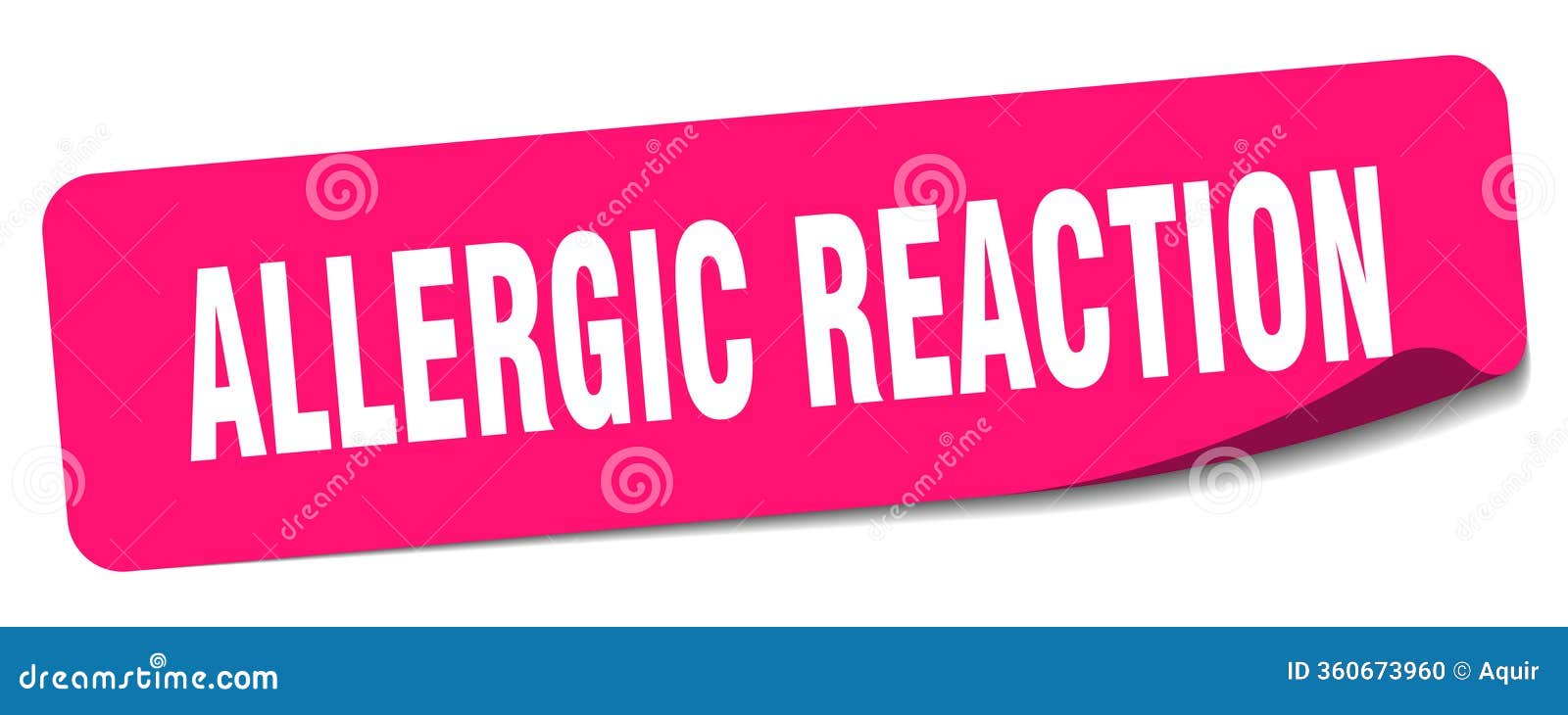 Allergic Reaction Sticker. Allergic Reaction Label Vector Illustration ...