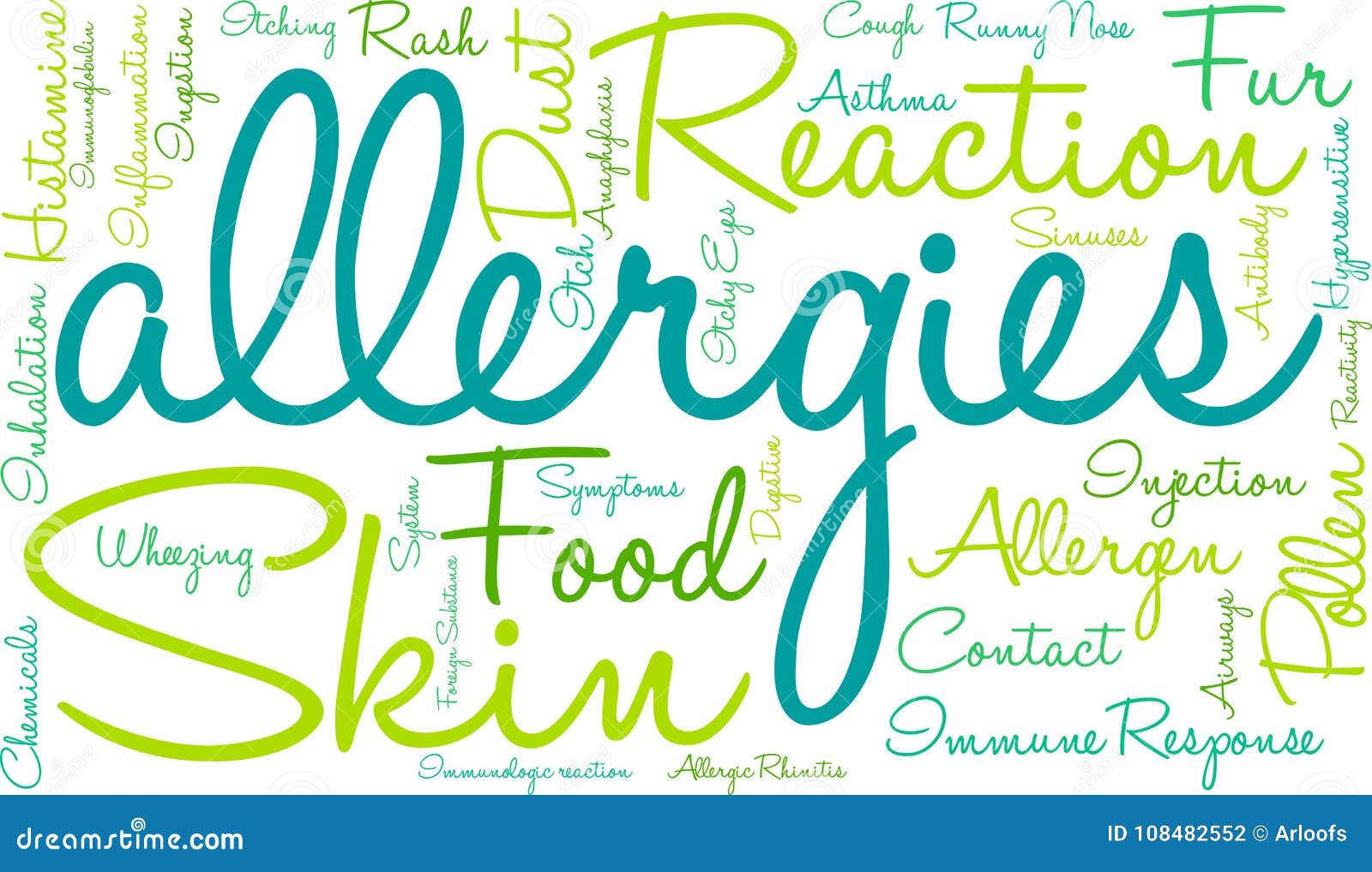 Allergies Word Cloud stock vector. Illustration of immunoglobulin ...