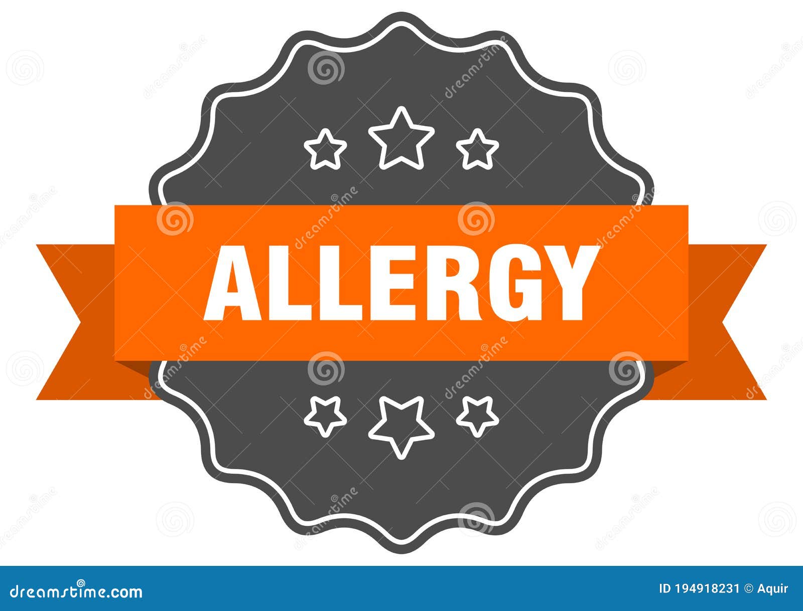Allergy Label. Allergy Isolated Seal. Sticker. Sign Stock Vector ...