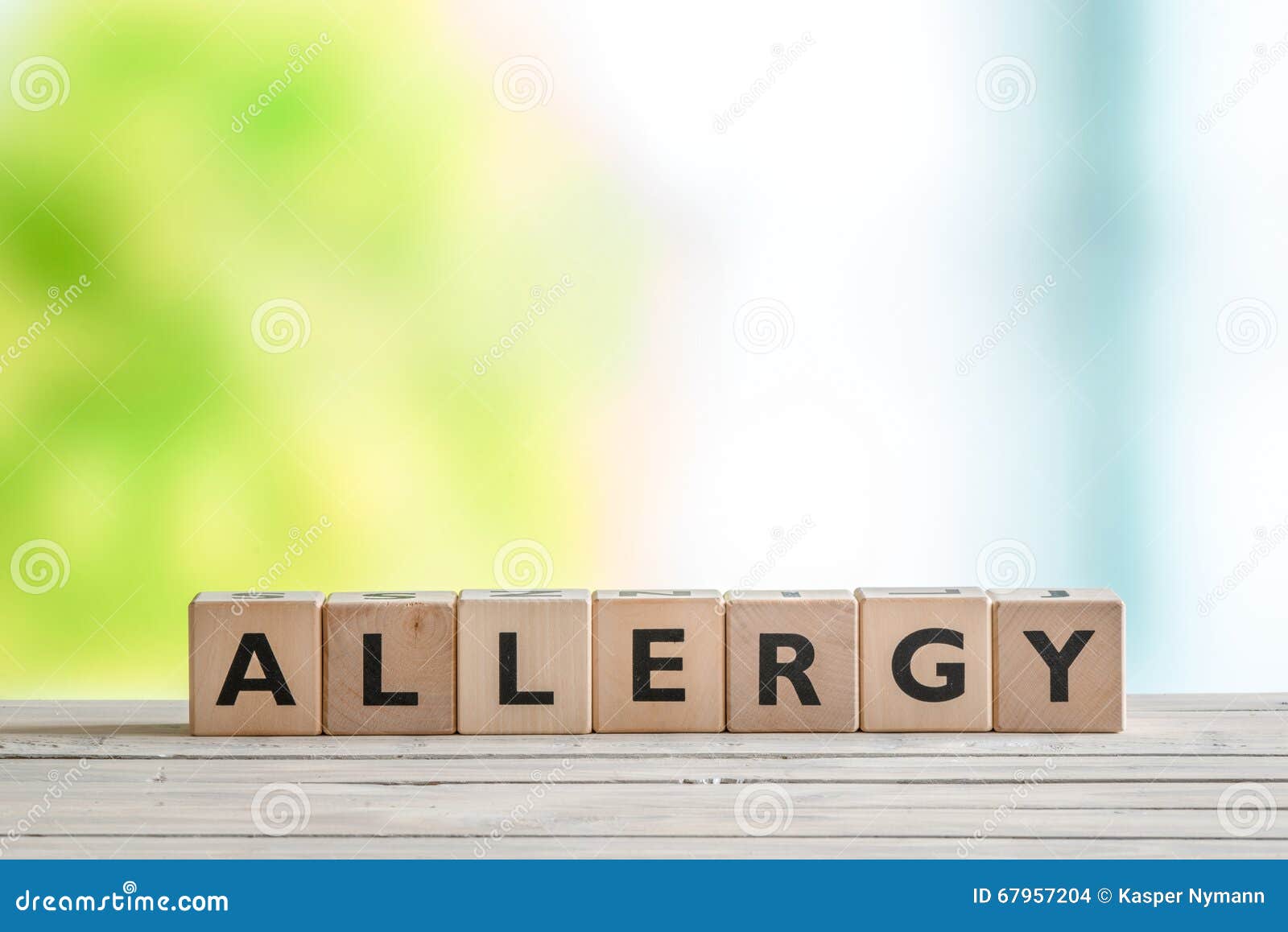 Allergy Message Sign on a Table Stock Photo - Image of outdoor, park ...