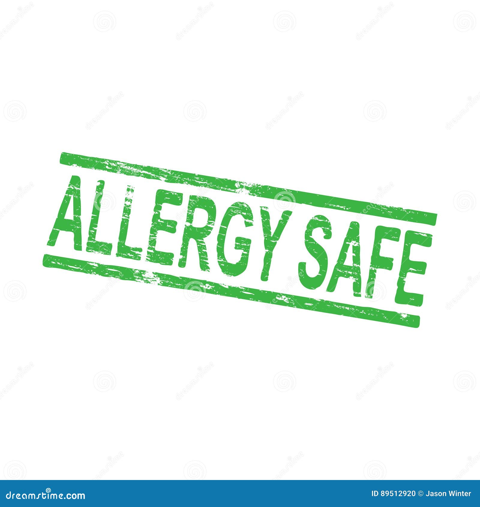 Allergy Safe Rectangular Stamp Stock Vector - Illustration of allergy ...