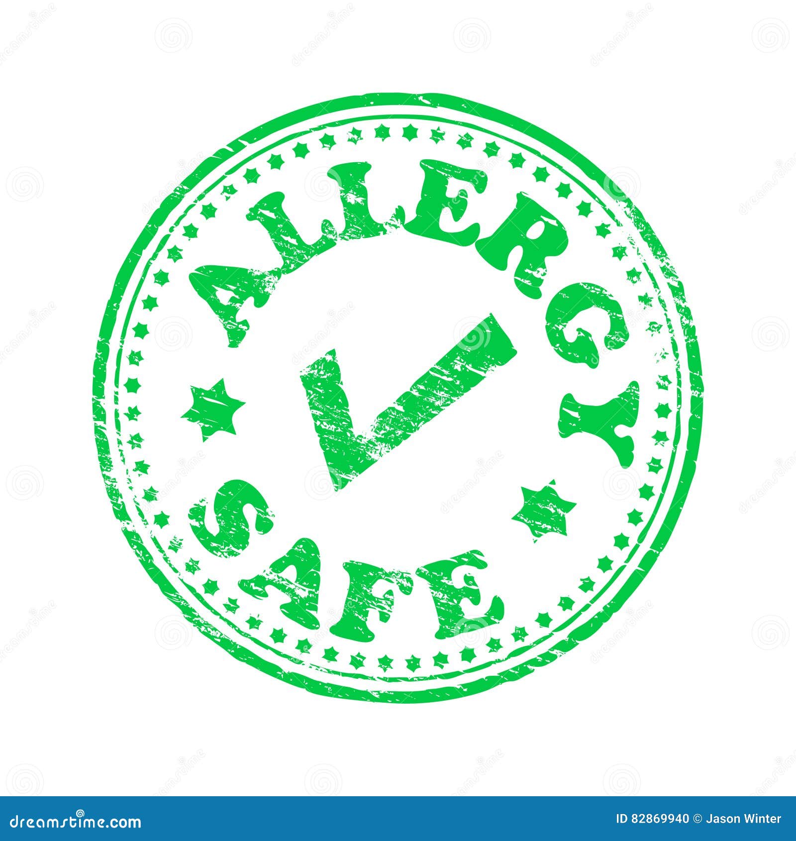 Allergy Safe Rubber Stamp stock vector. Illustration of allergy - 82869940