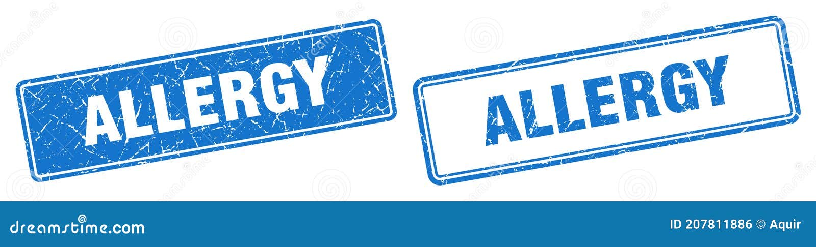 Allergy Stamp Set. Allergy Square Grunge Sign Stock Vector ...