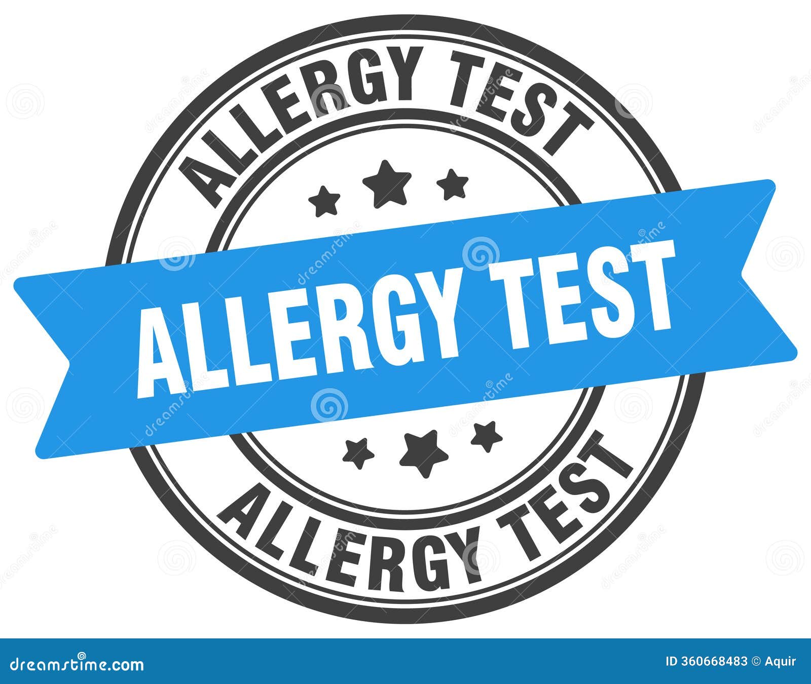 Allergy Test Sticker. Allergy Test Sign On Transparent Background ...