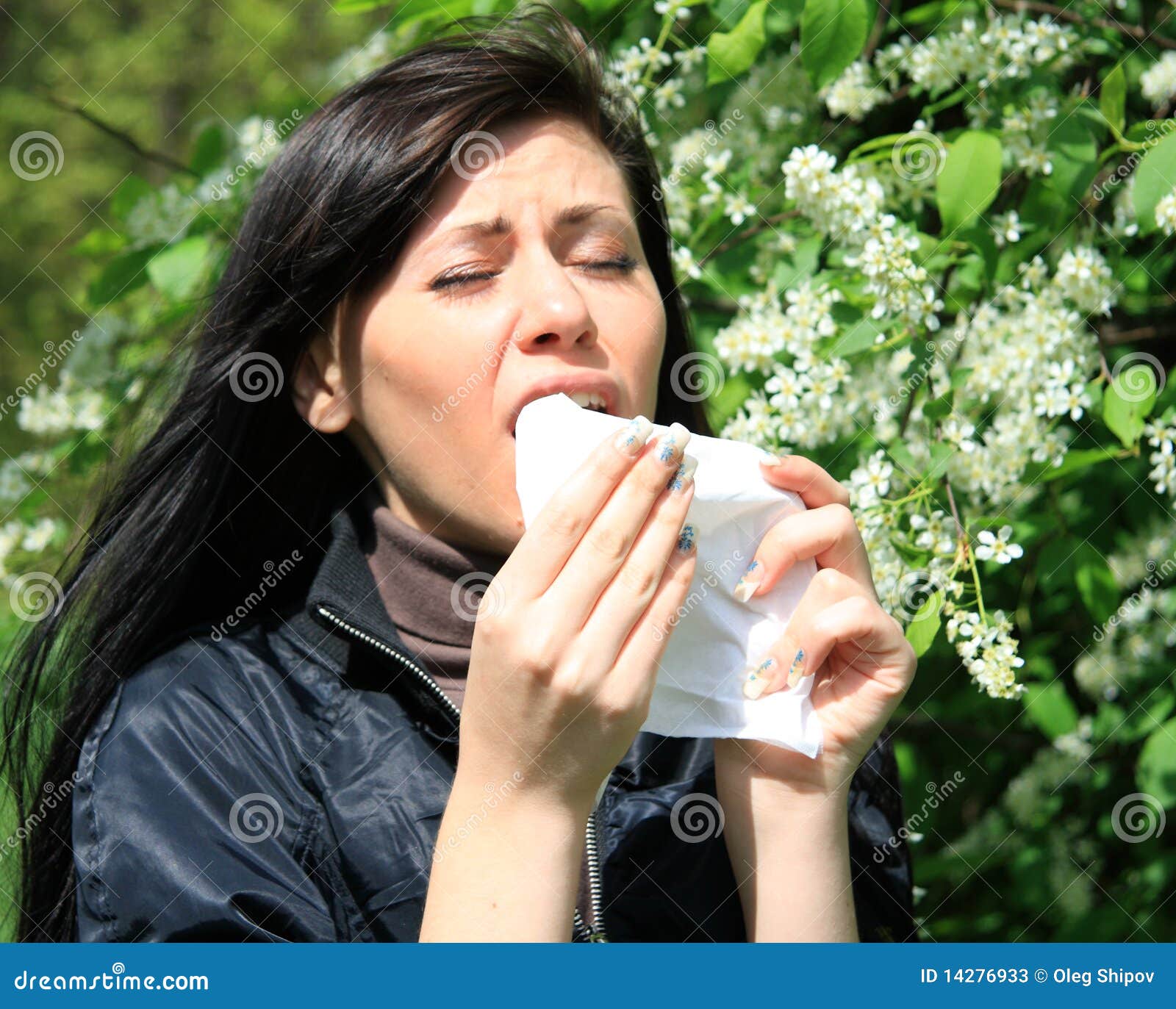 Allergy to pollen stock image. Image of teenager, horizontal - 14276933