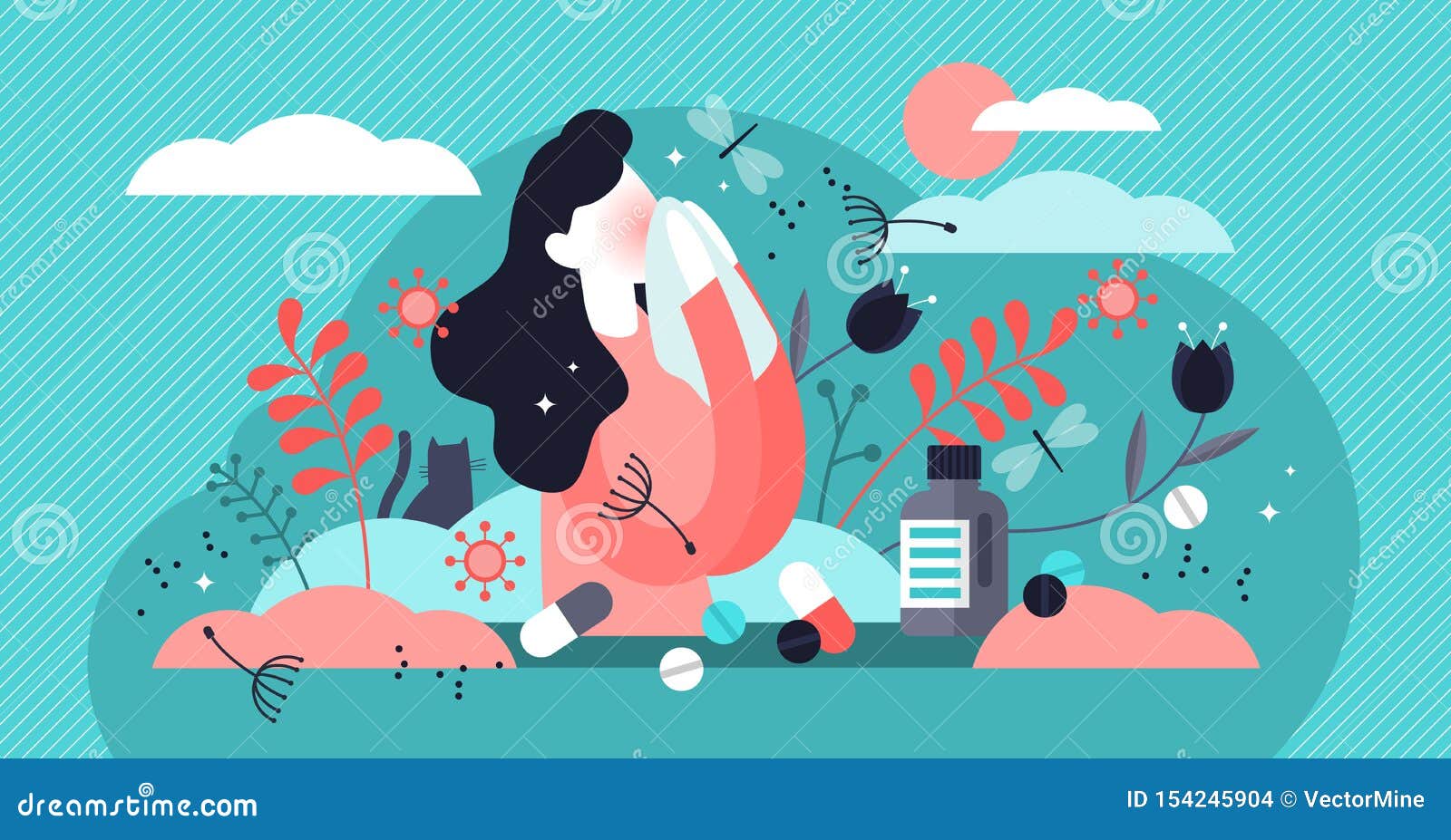 Allergy Vector Allergen Food And Allergic Milk Egg Peanut And Fish ...