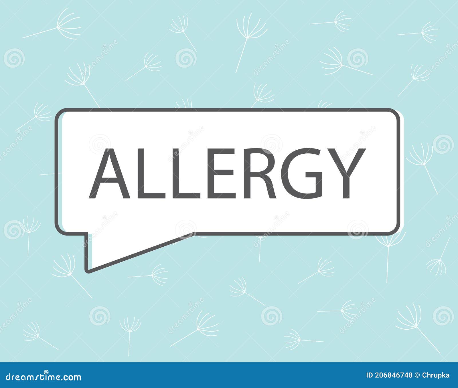 Allergy Word on Dandelion Nature Pattern Stock Vector - Illustration of ...