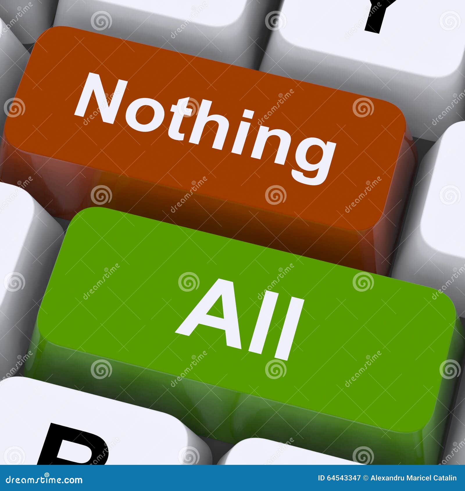 Alles Nichts Befestigt Mittelgesamtes Oder Null Stockbild - Bild von ...