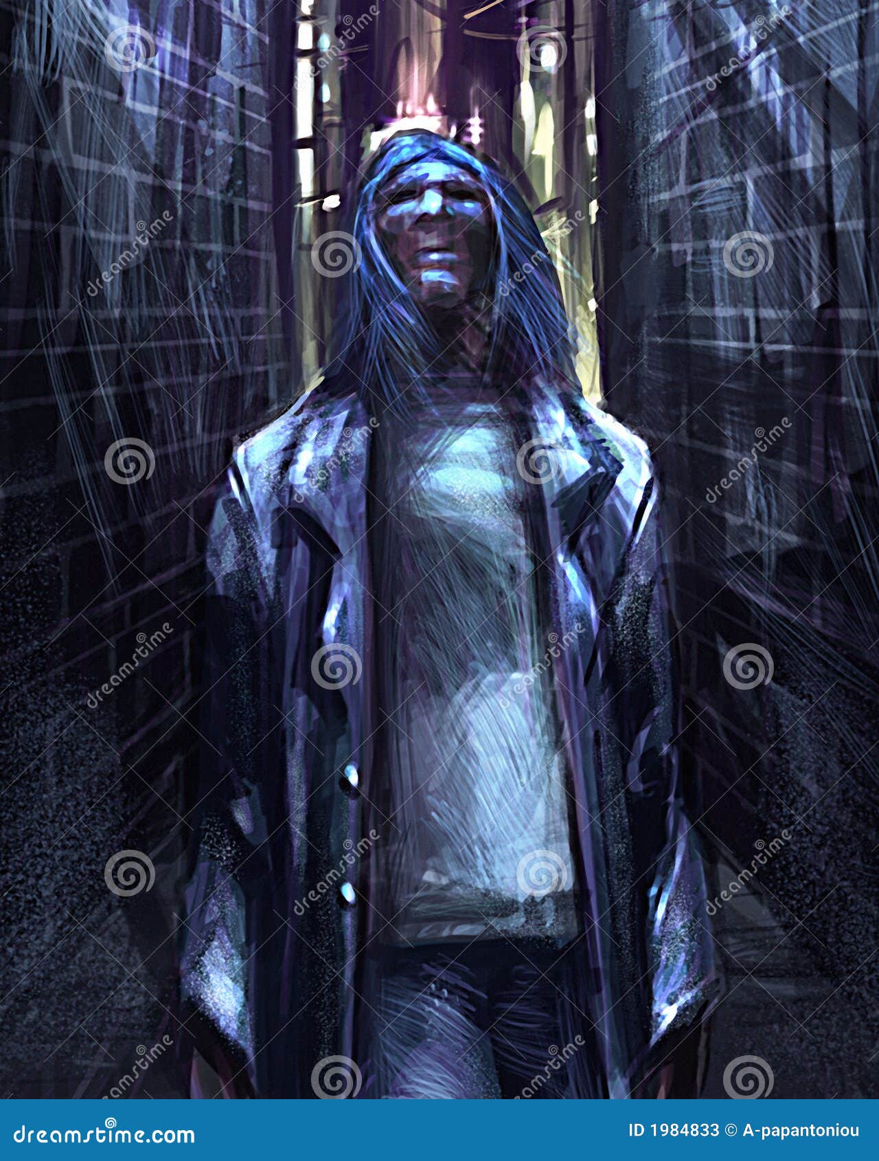 Alley stock illustration. Illustration of thief, crime - 1984833