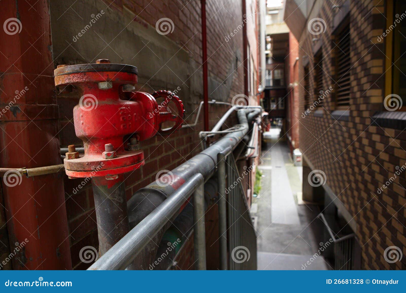 Alley stock photo. Image of water, pipes, building, alley - 26681328
